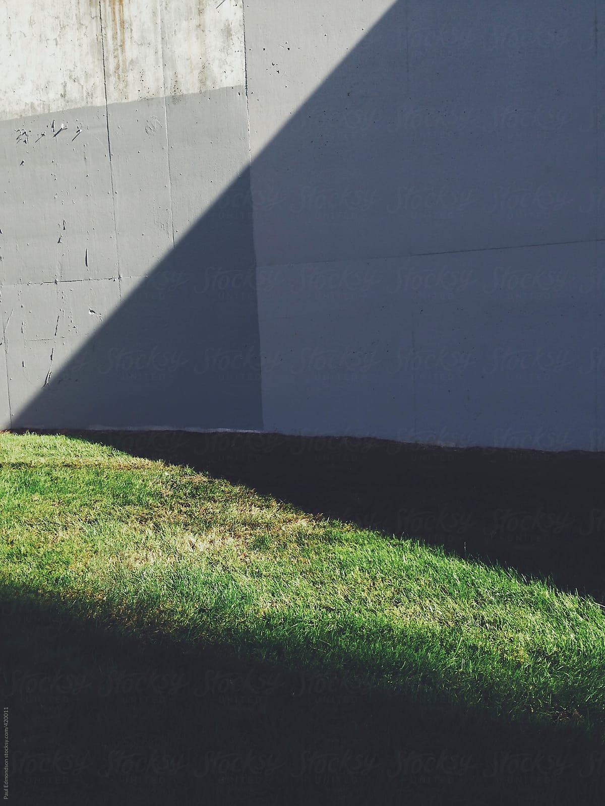 "Shadows Across Grass And Urban Wall" by Stocksy Contributor "Rialto ...