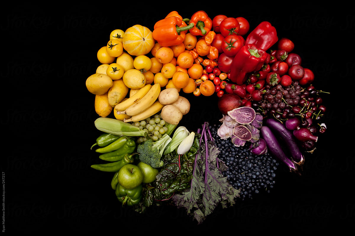 "Color Wheel Of Natural Ingredients" by Stocksy Contributor "Ryan ...