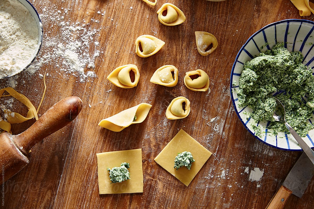 "Homemade Fresh Pasta On Counter" by Stocksy Contributor "Martí Sans ...