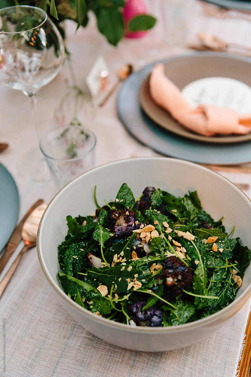 "Salad On A Table For Family Style Dinner" by Stocksy Contributor ...