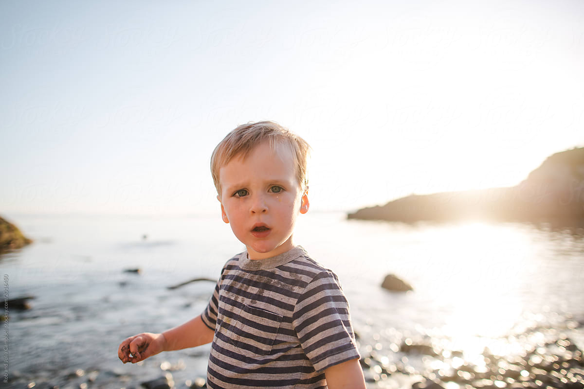 "Cute Surprised Toddler Boy Looking At Camera" by Stocksy Contributor ...