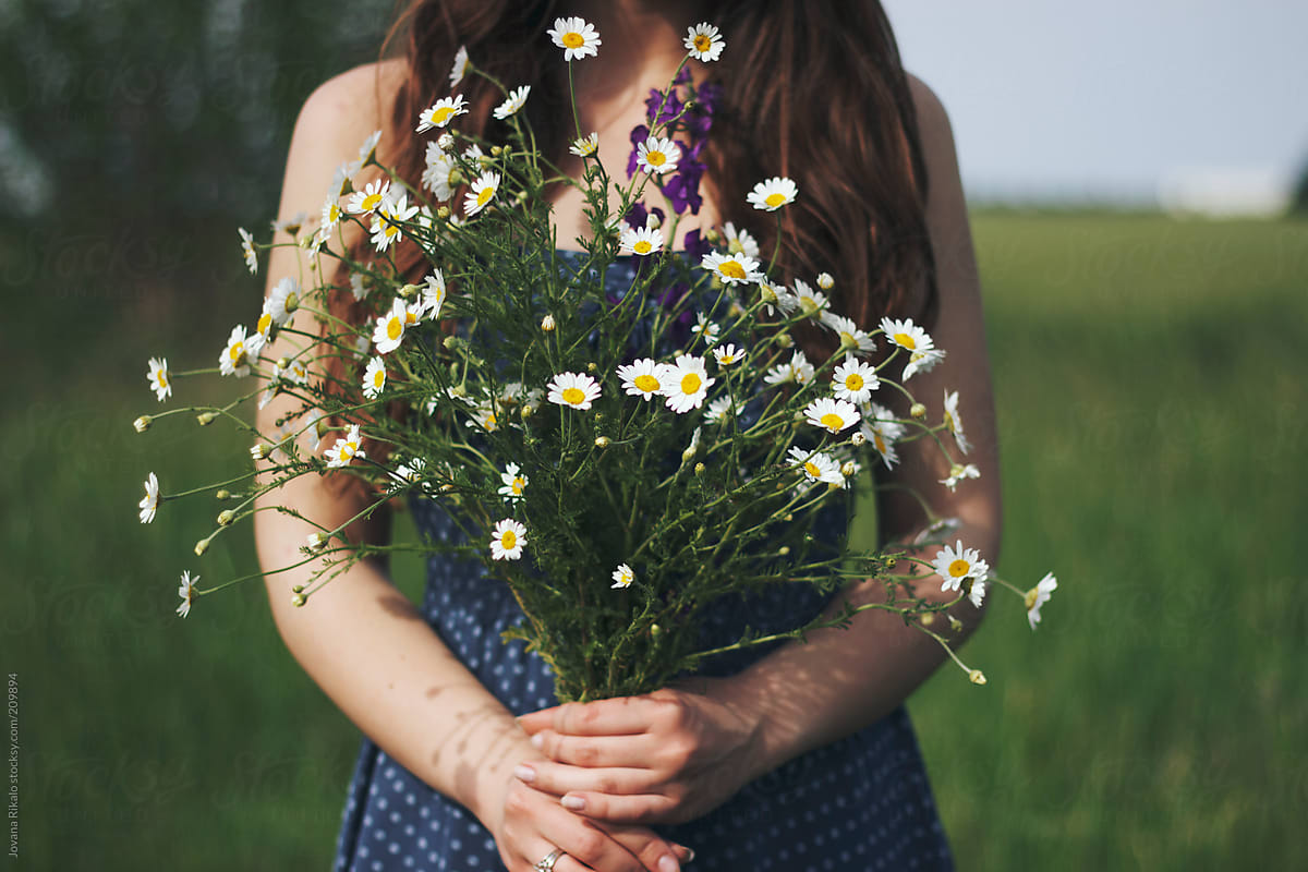 "Young Woman With Bouquet Of Wild Flowers" by Stocksy Contributor ...