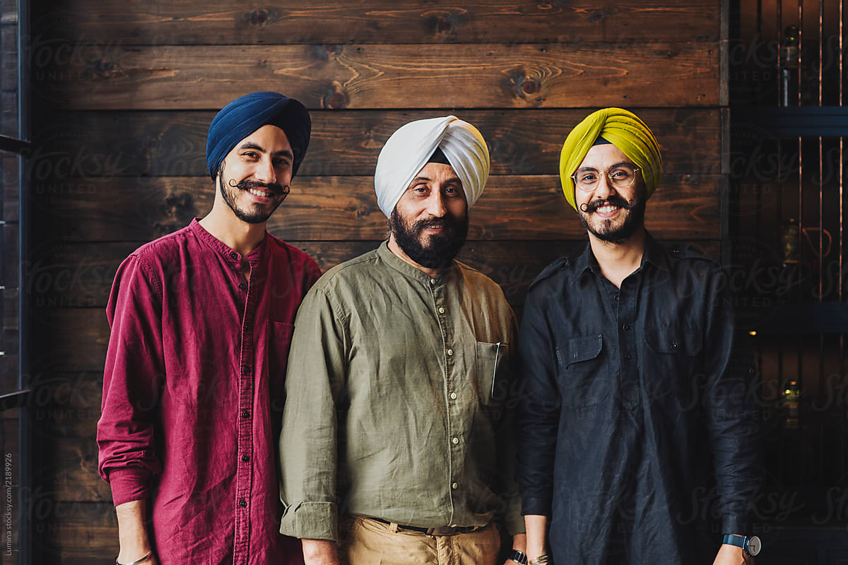 "Family Portrait Of Indian Men" by Stocksy Contributor "Lumina" - Stocksy