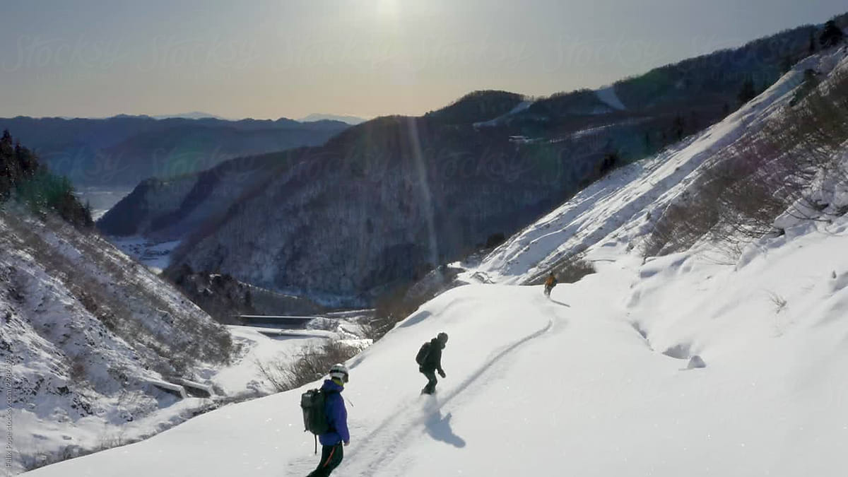 "Sunrise Snowboarding" by Stocksy Contributor "Felix Pope" - Stocksy