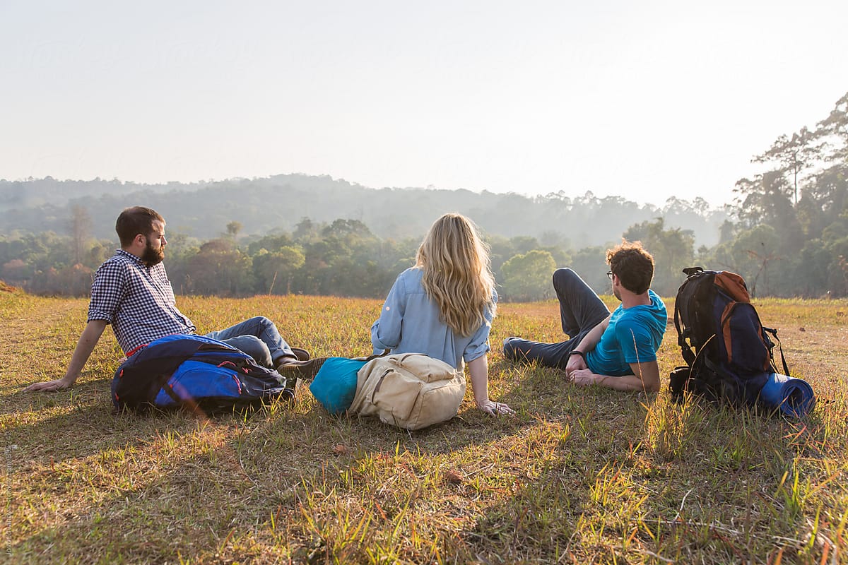 "Group Of Campers Taking A Break" by Stocksy Contributor "Jovo ...