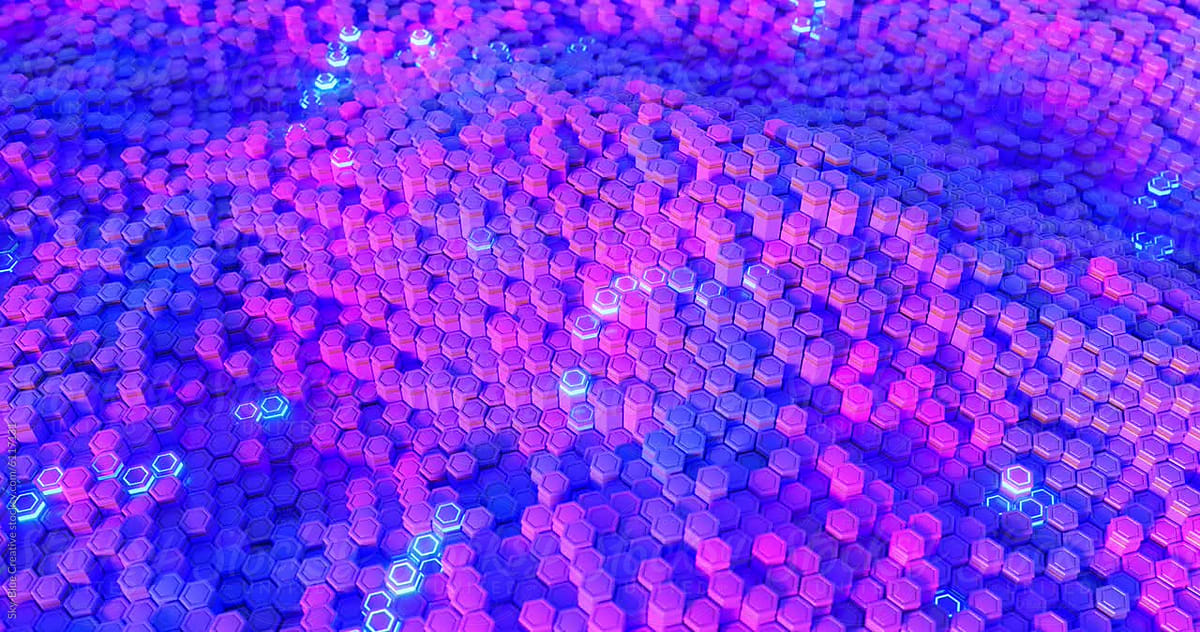 "3d Hexagon Pattern" by Stocksy Contributor "Sky-Blue Creative" - Stocksy