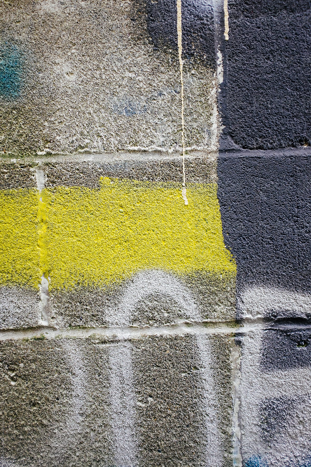 "Paint Covering Graffiti Markings On Building Wall, Close Up" by ...