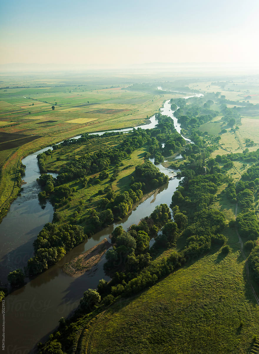 "River In The Countryside Shot From Above" by Stocksy Contributor "MEM ...
