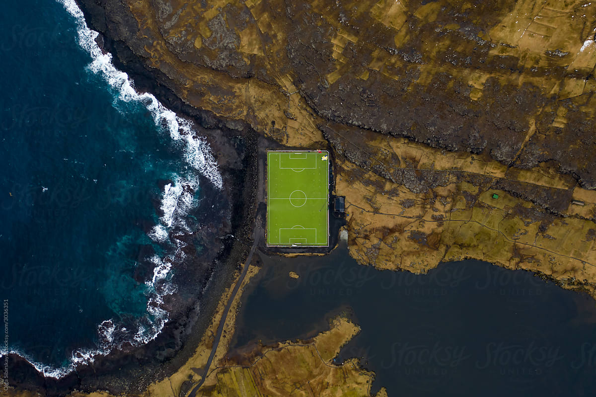 "Top View Football Pitch" by Stocksy Contributor "Olga Sibirskaya ...