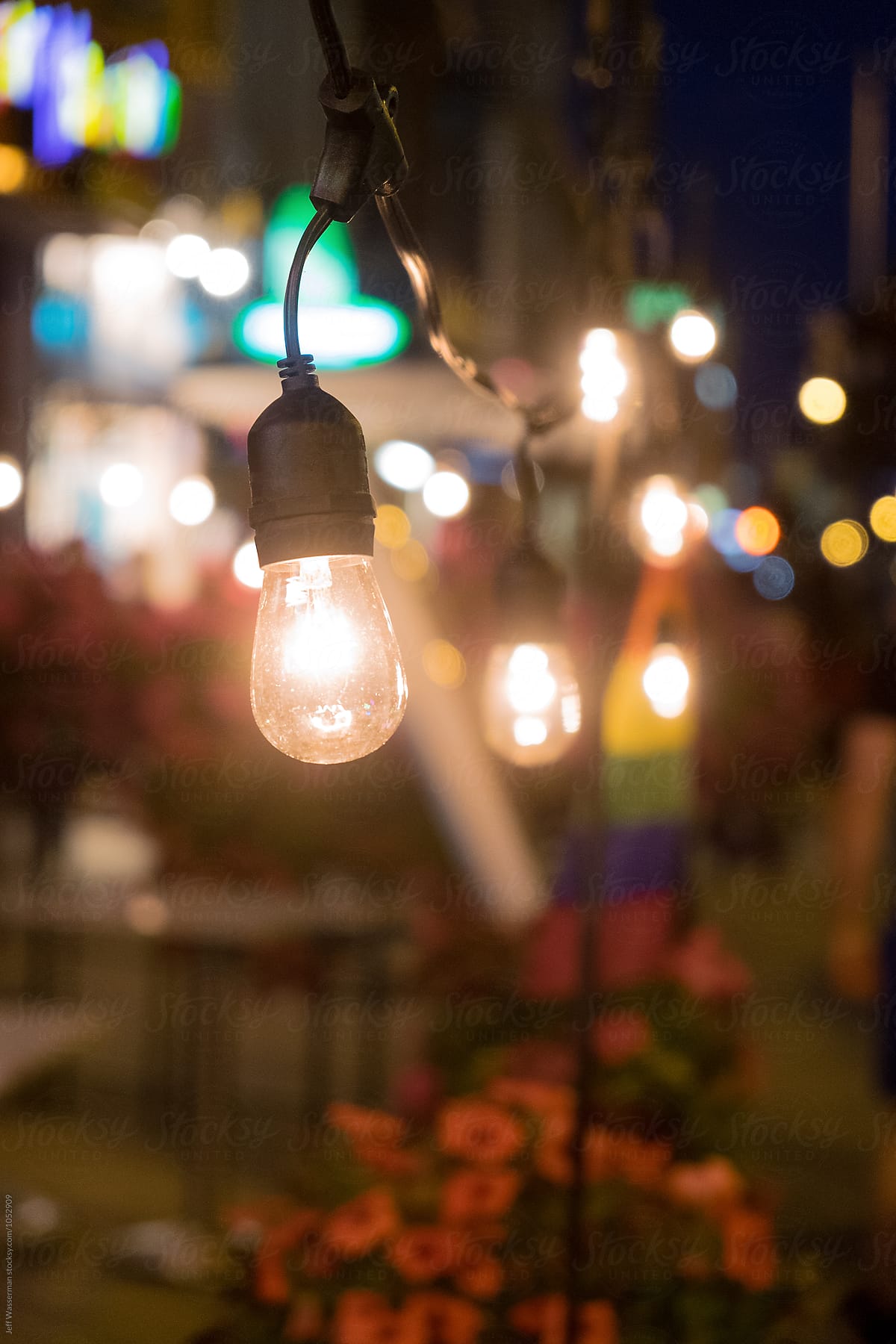 "Retro Patio Lights" by Stocksy Contributor "Jeff Wasserman" - Stocksy