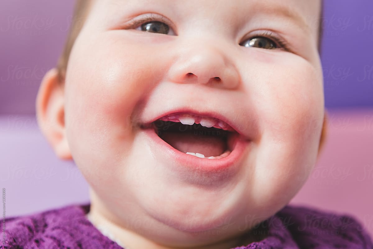 "First Teeth On An Happy Baby Girl" by Stocksy Contributor "Giorgio ...