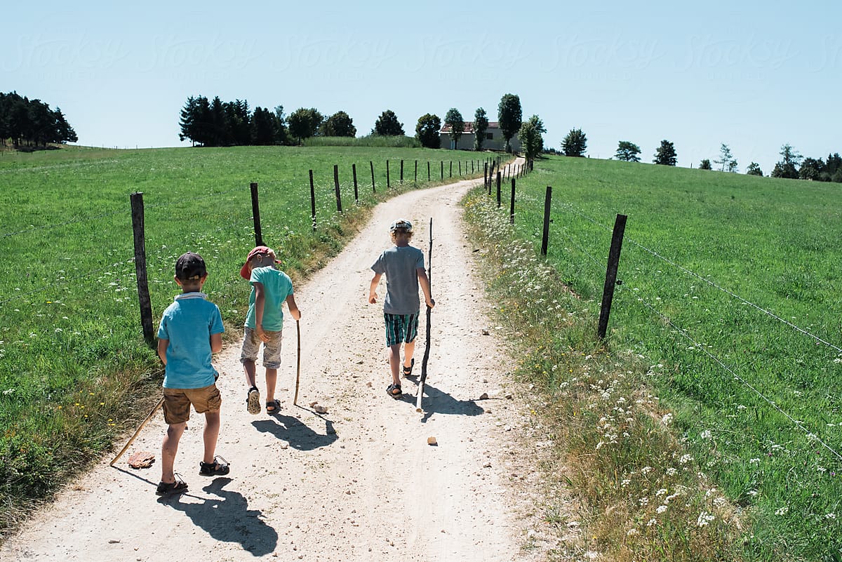 "Children On Walk" by Stocksy Contributor "Lea Jones" - Stocksy