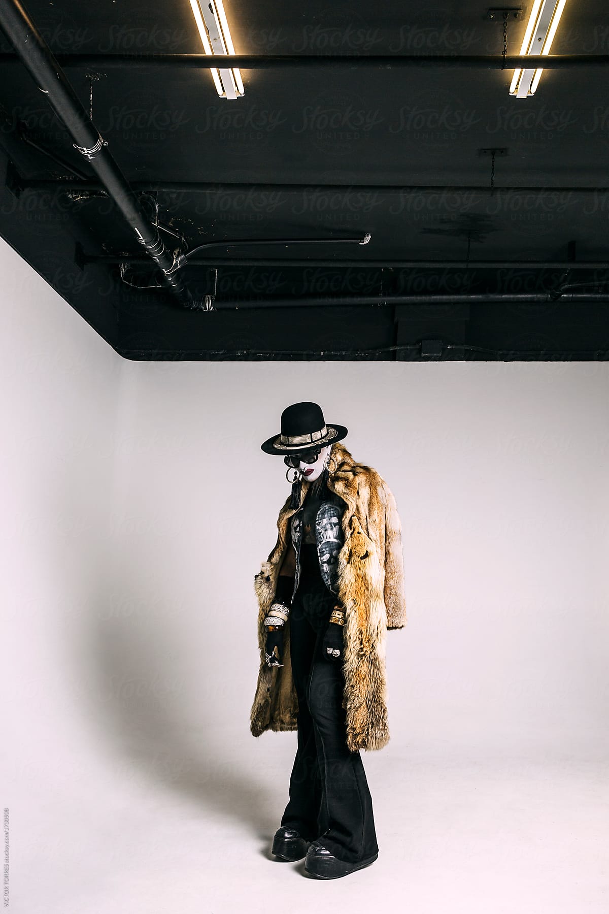 "Bizarre Fashion Studio Portrait With Extreme Makeup" by Stocksy ...