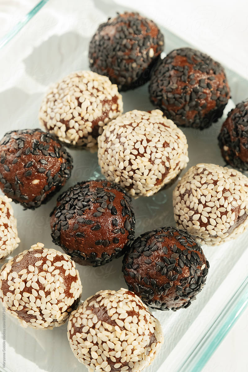 "Vegan Chocolate Tahini Snack Balls" by Stocksy Contributor "Maryanne ...