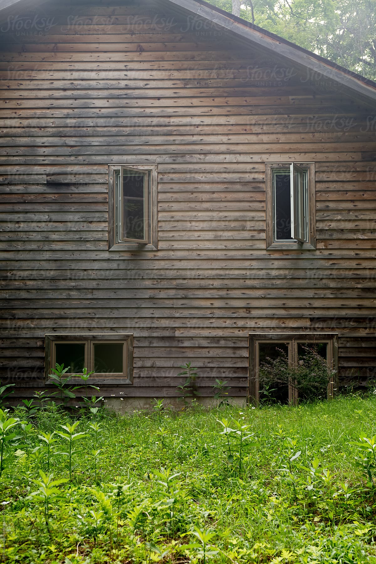 "Wood Cottage From Side" by Stocksy Contributor "Jeff Wasserman" - Stocksy