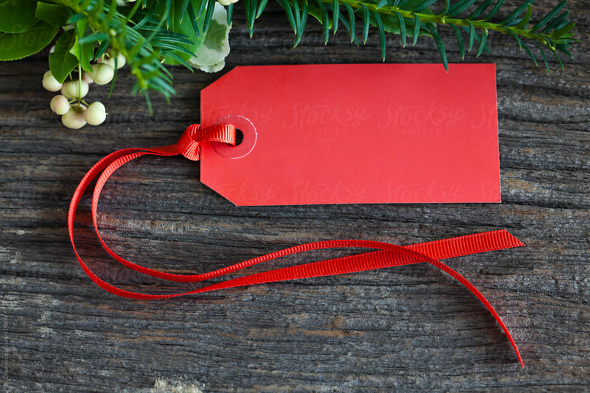 "Blank Red Gift Tag" by Stocksy Contributor "Jill Chen" - Stocksy
