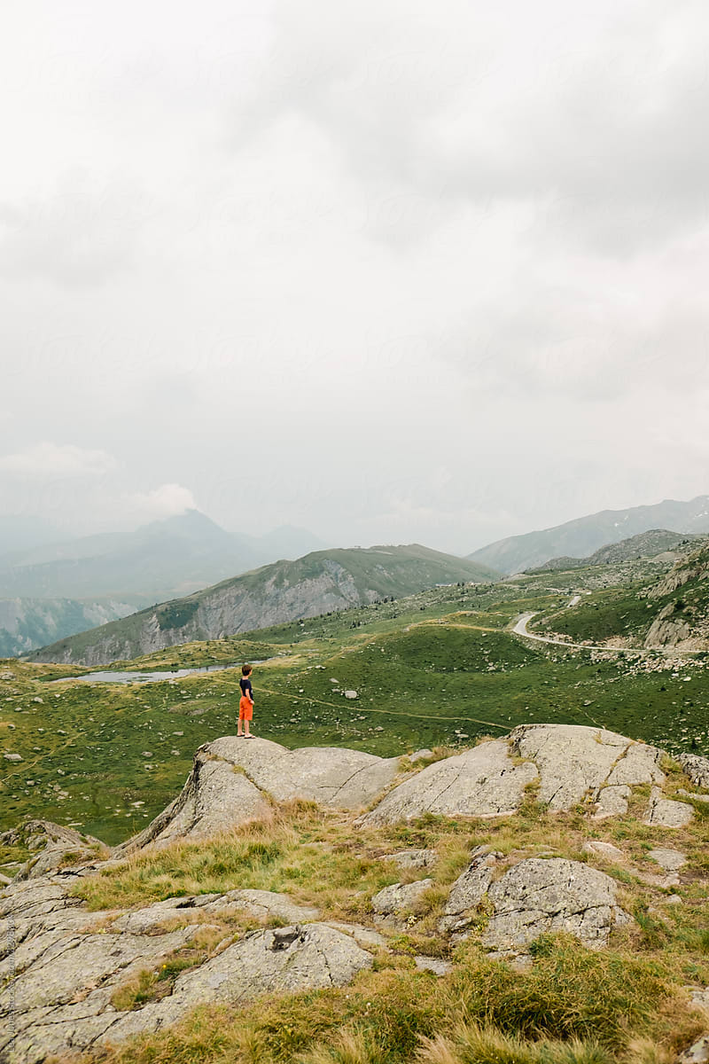 "Boy In A Beautiful Landscape In The Alps" by Stocksy Contributor "Lea ...