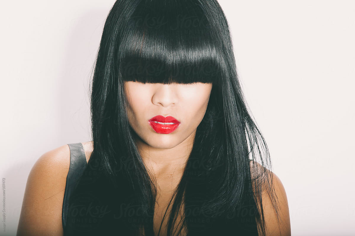 "Beautiful Asian Mode With Long Fringel" by Stocksy Contributor "IMAGE ...
