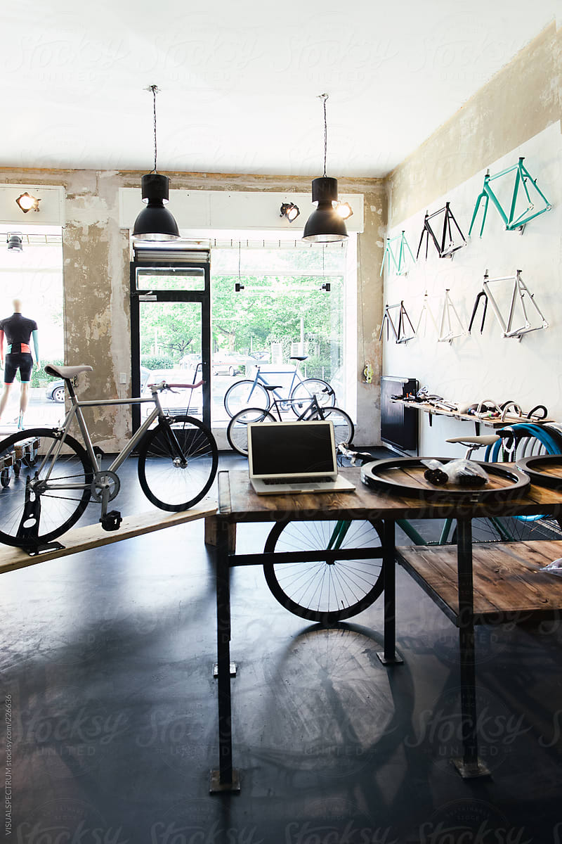 "Stylish Bicycle Store" by Stocksy Contributor "VISUALSPECTRUM" - Stocksy