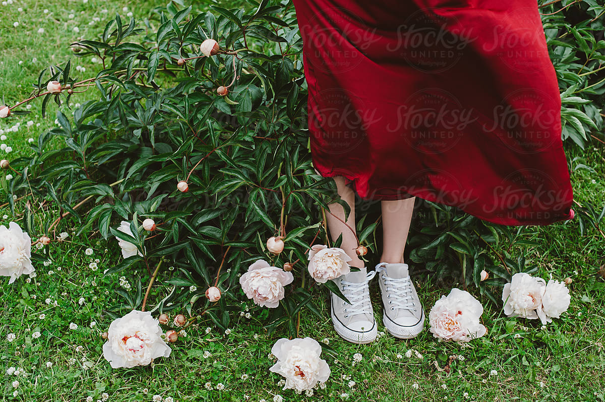 "Red Skirt Flying Away In The Wind" by Stocksy Contributor "Amor ...