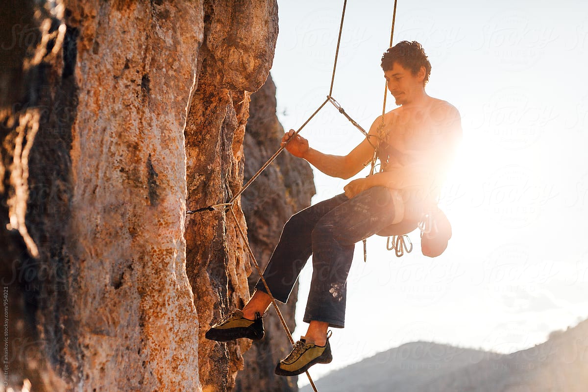 "Rock Climbing" by Stocksy Contributor "Dimitrije Tanaskovic" - Stocksy