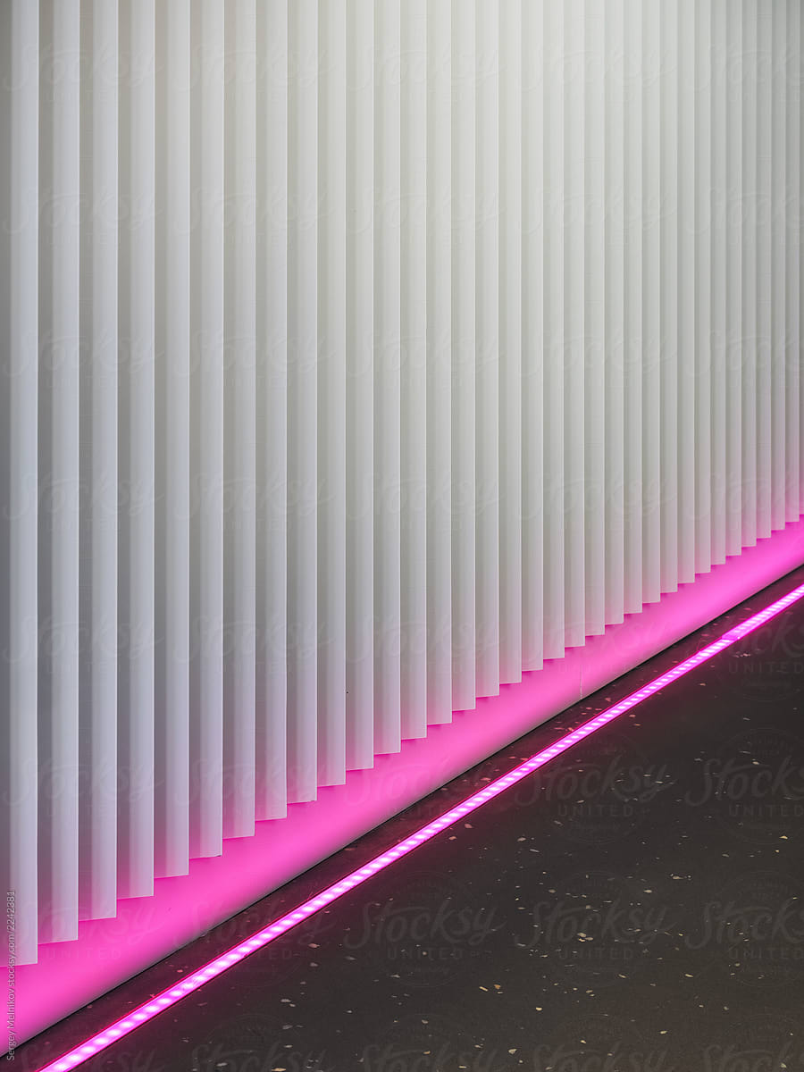 "Wall Decorative Panel With Pink Neon Illumination" by Stocksy ...