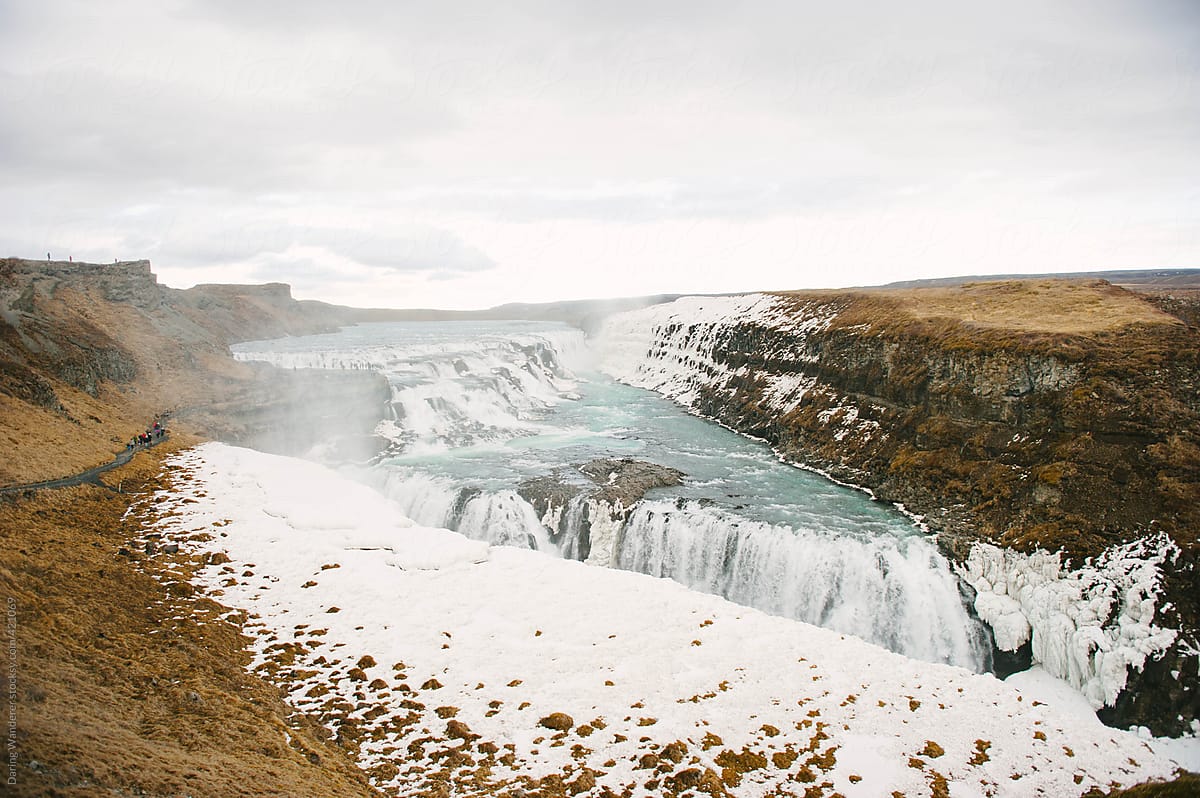 "Gullfoss Waterfall In Winter In Iceland" by Stocksy Contributor "Jess ...