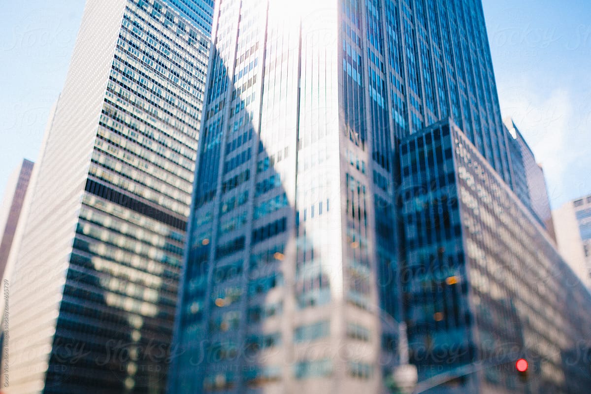 "Blurry Skyscrapers In The City" by Stocksy Contributor "Vero." - Stocksy