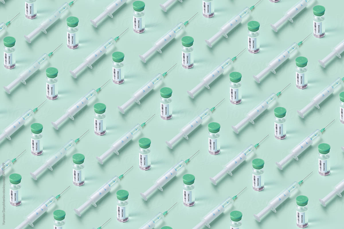 "Pattern Of Syringes And Vaccine Bottles" by Stocksy Contributor ...