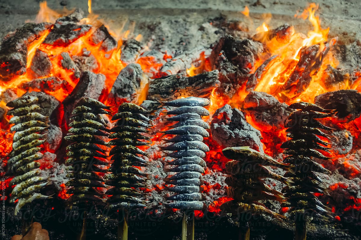 "Cooking Traditional Espeto At Night" by Stocksy Contributor "VICTOR ...
