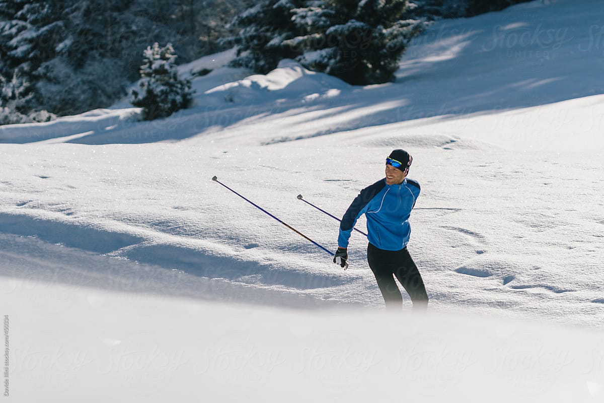 "Athlete Practice Cross-country Skiing" by Stocksy Contributor "Davide ...