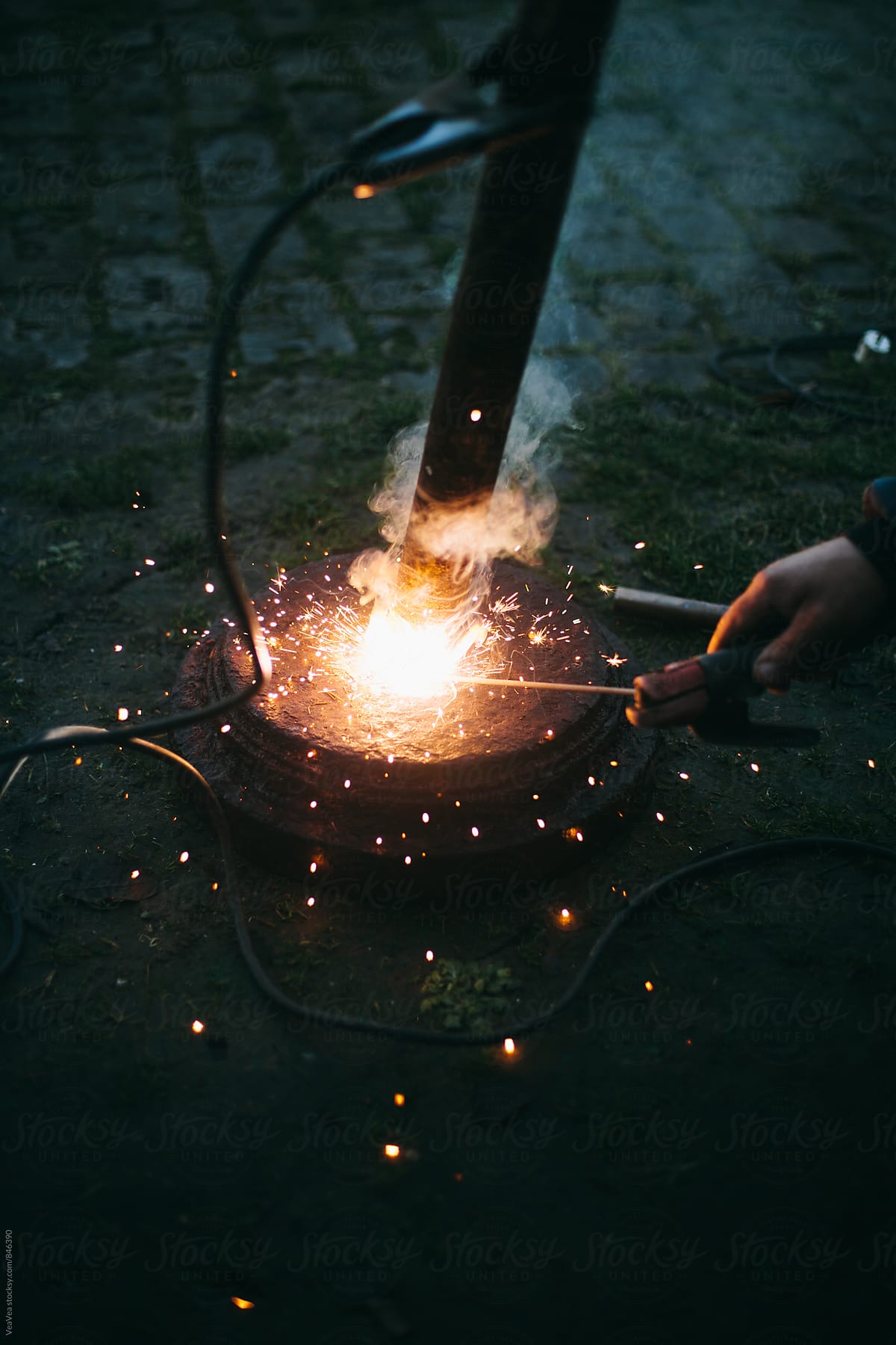 "Male Hand Welding Outdoors" by Stocksy Contributor "Marija Mandic ...