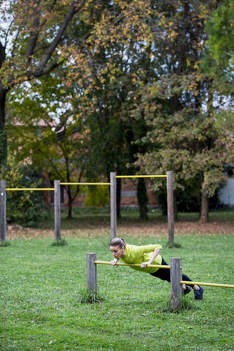 "Woman During Workout At The Park" by Stocksy Contributor "Mauro ...