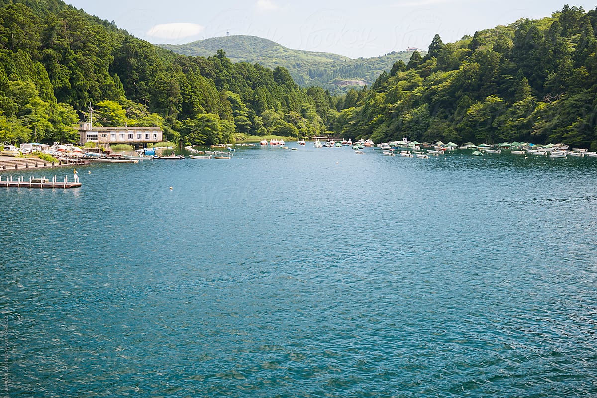 "Sailing On Boat And Sightseeing Of Lake In Hakone Japan" by Stocksy ...