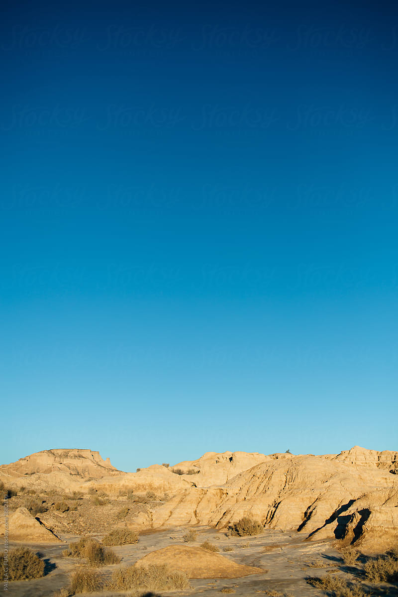 Beautiful Blue Sky Desert A Desert Under The Blue Sky · Free Stock