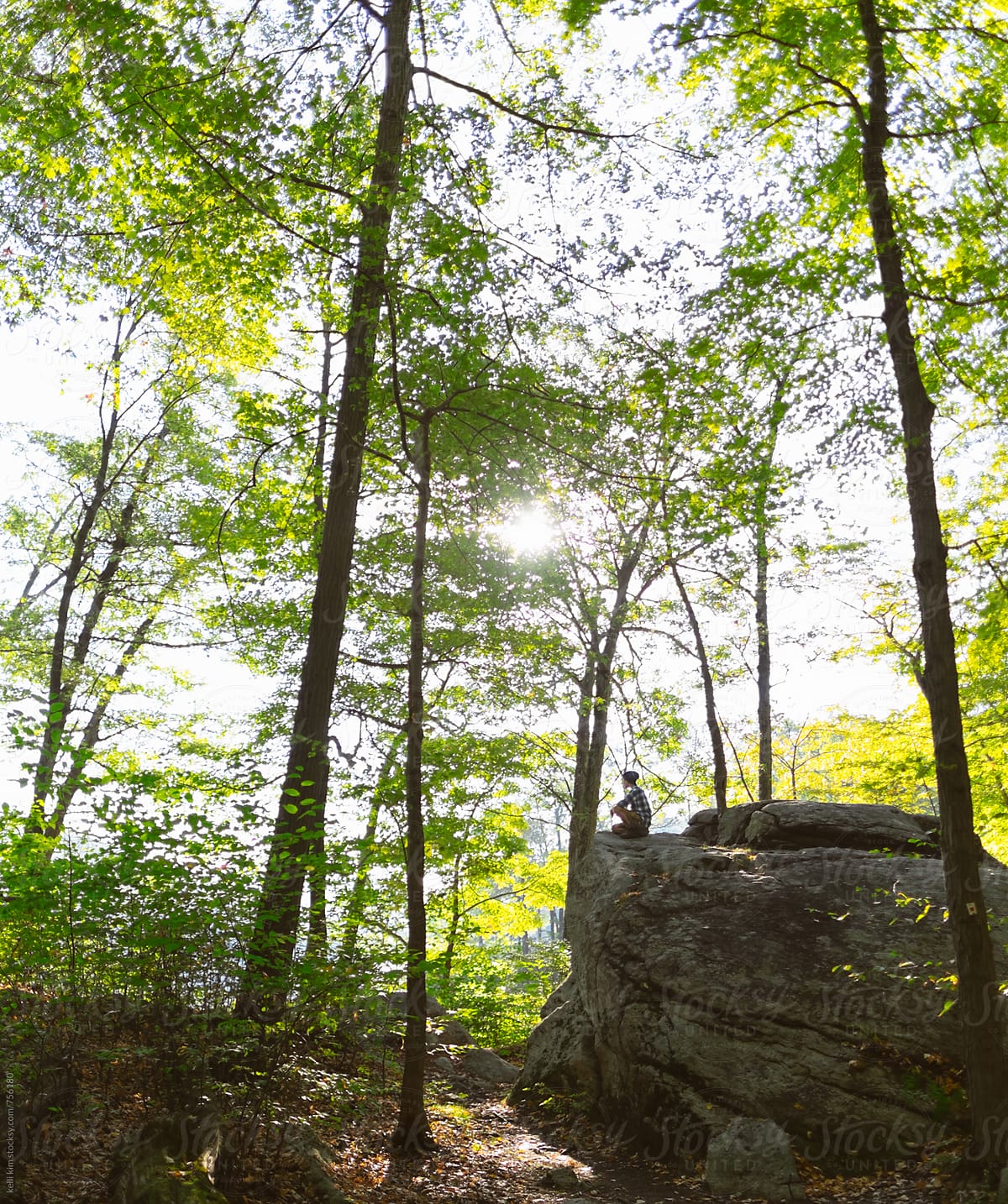 "Man Sitting On Boulder" by Stocksy Contributor "Kelli Seeger Kim ...