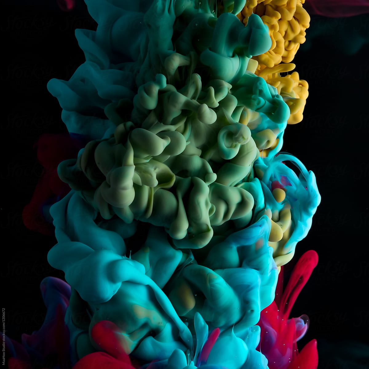 "Colorful Paint In Water" by Stocksy Contributor "MaaHoo" - Stocksy