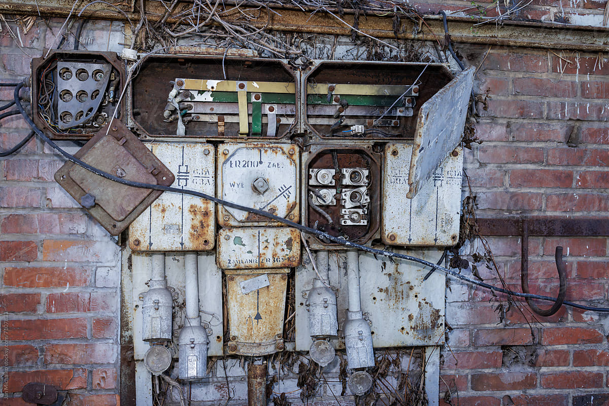 "Old Defective Electrical Box" by Stocksy Contributor "Jan Michalko ...