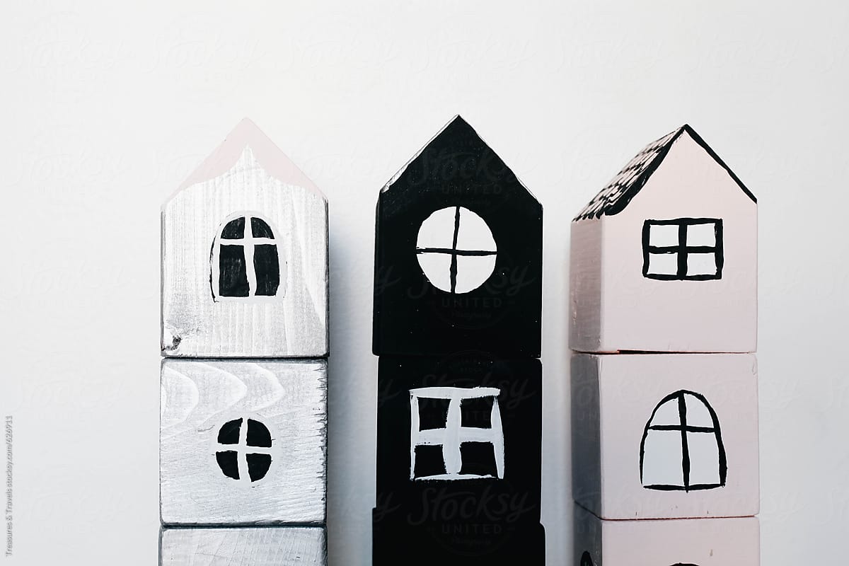 "How To Make House Building Blocks" by Stocksy Contributor "Pink House ...