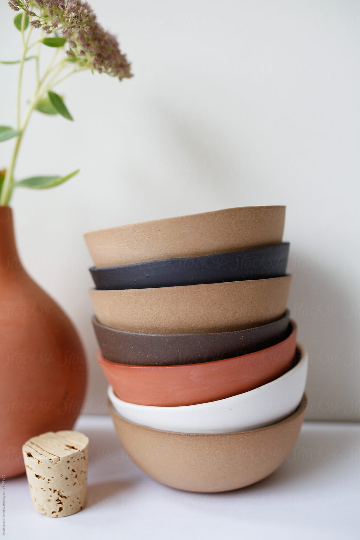 "Clay Bowls And Pottery On White Table" by Stocksy Contributor "Tegan ...