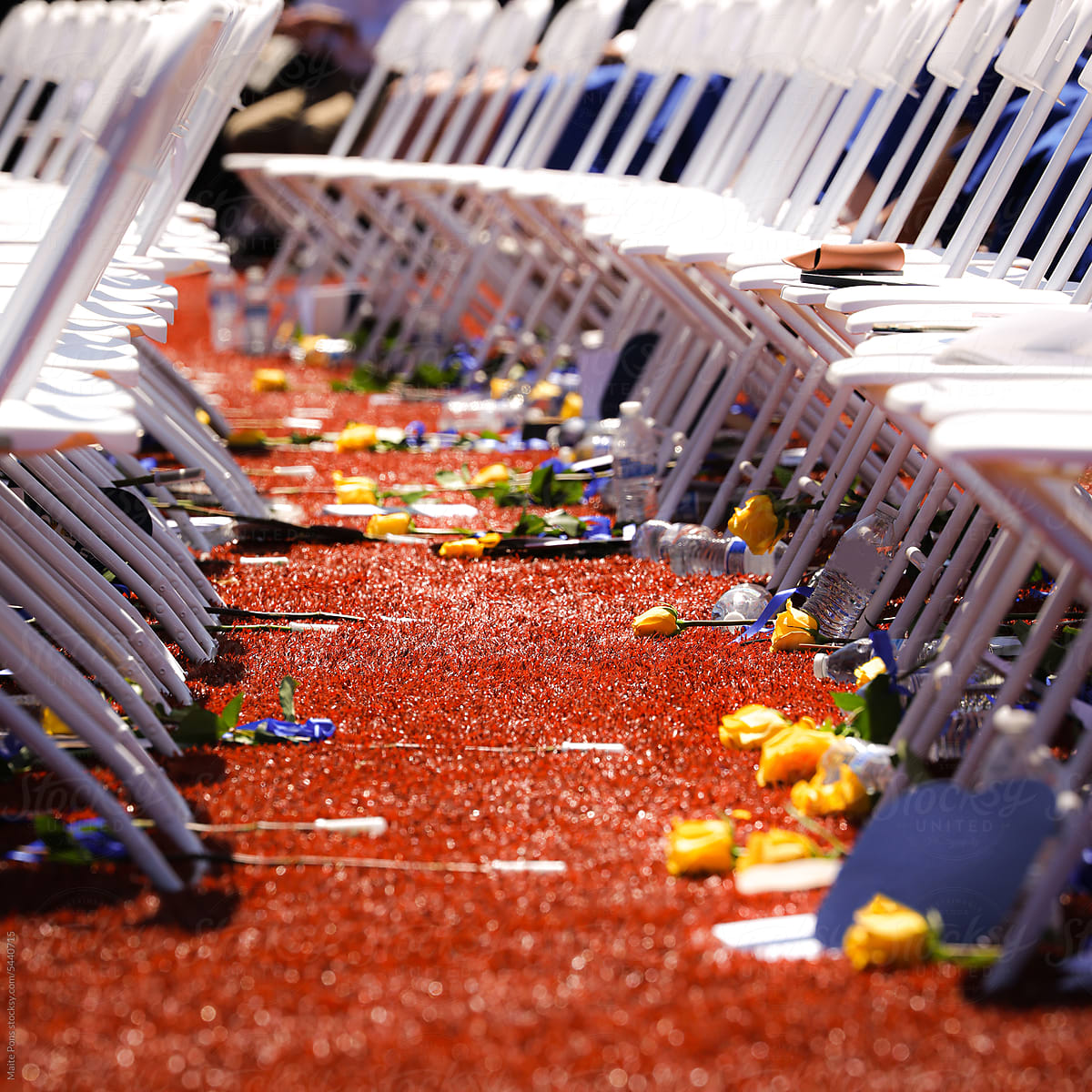 "Graduation Chairs" by Stocksy Contributor "Maite Pons" - Stocksy