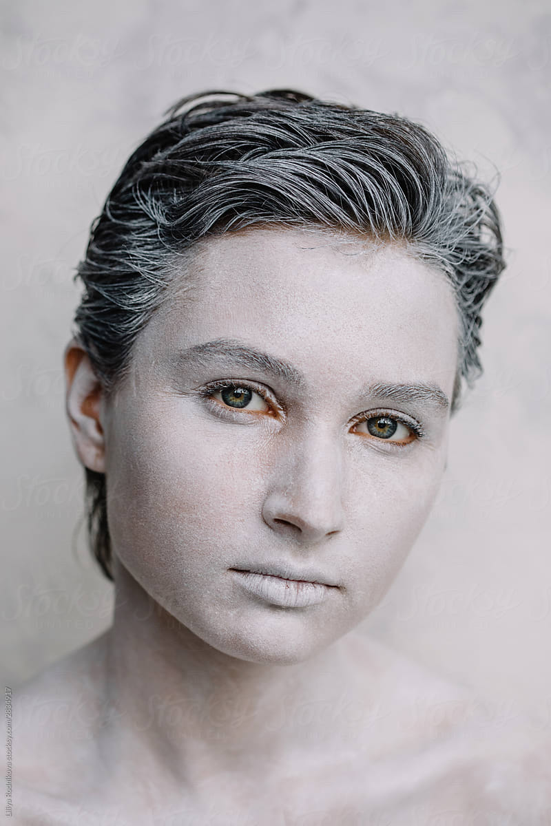 "Calm Emotionless Woman Closeup Portrait" by Stocksy Contributor ...