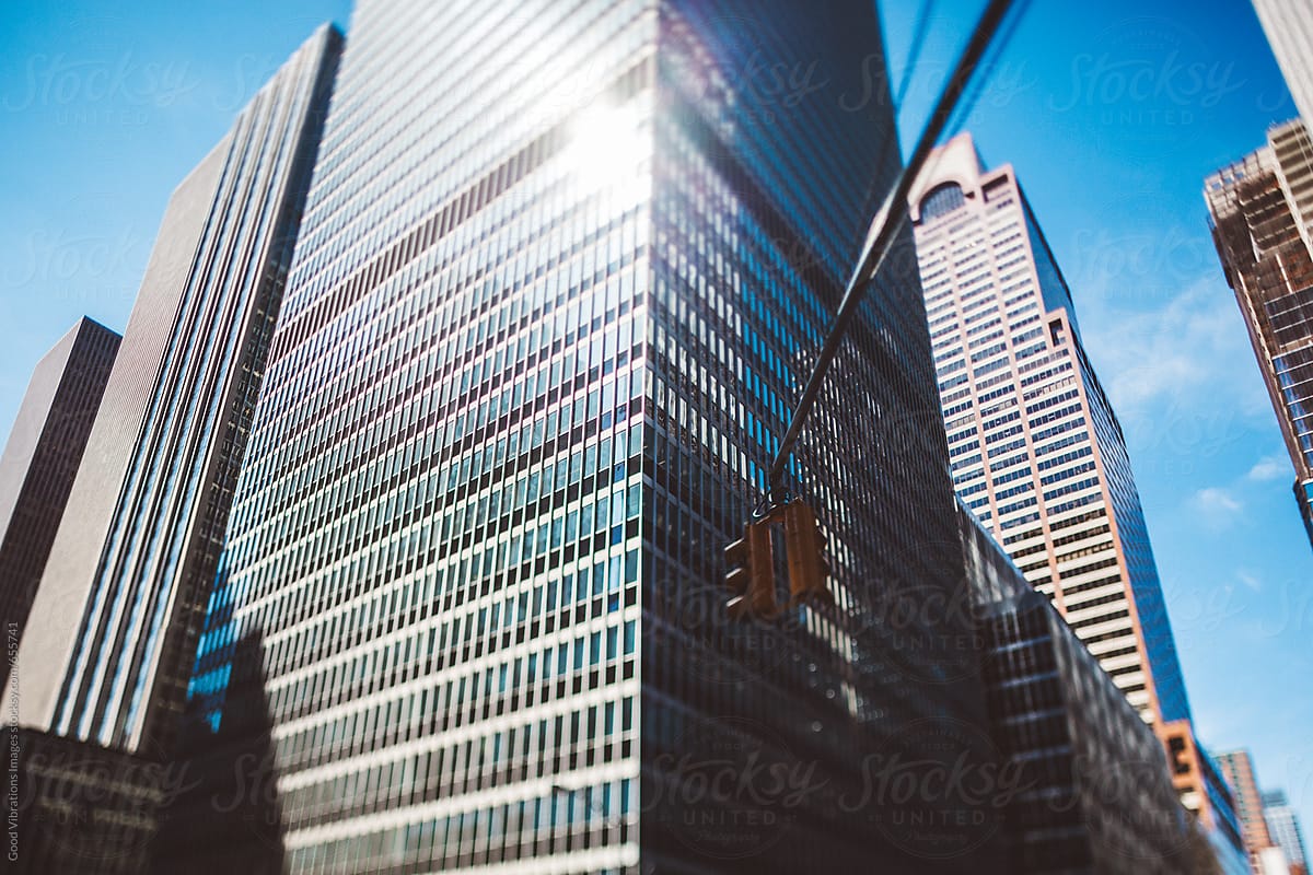 "Blurry Skyscrapers In The City" by Stocksy Contributor "Vero." - Stocksy