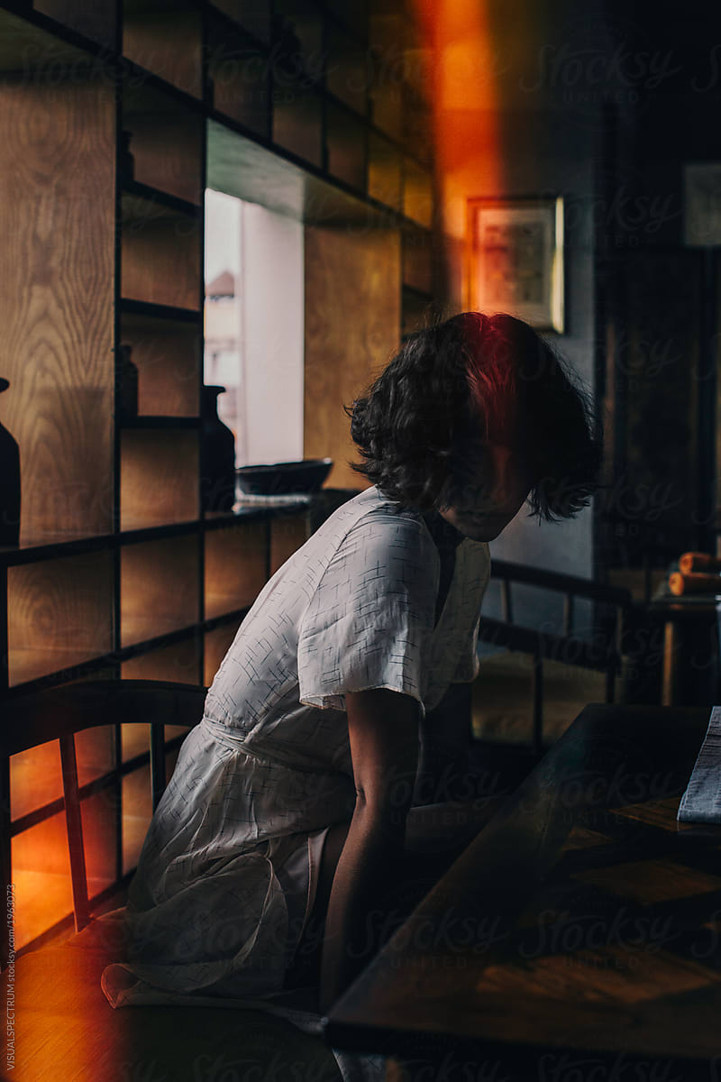 "High End Cinematic Fashion Portrait Of Young Pretty Brunette Looking ...