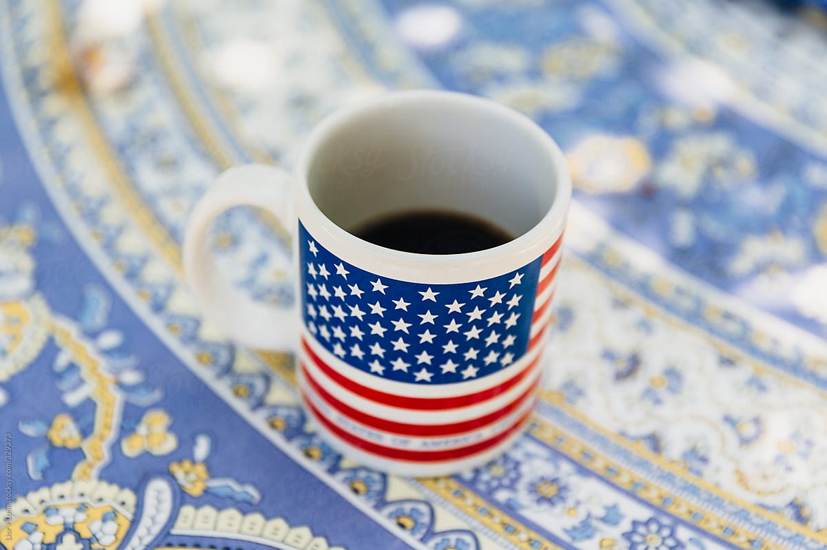 "Coffee Mug With American Flag" by Stocksy Contributor "Lior + Lone ...