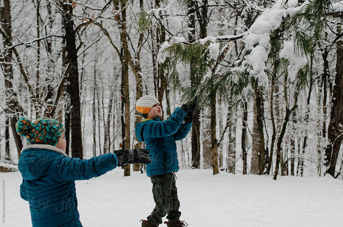 "Two Brothers In Winter" by Stocksy Contributor "Ali Deck" - Stocksy