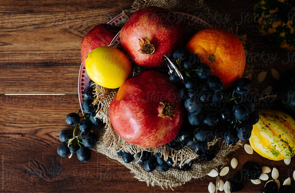 "Overhead View Of Fruit Basket" by Stocksy Contributor "Mosuno" - Stocksy