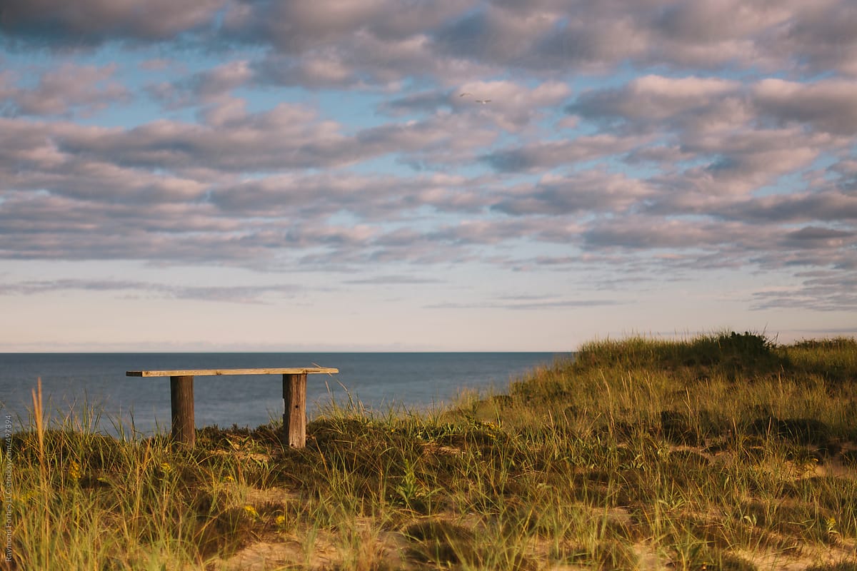 "Sunrise Bench Cape Cod, Massachusetts" by Stocksy Contributor "Raymond ...