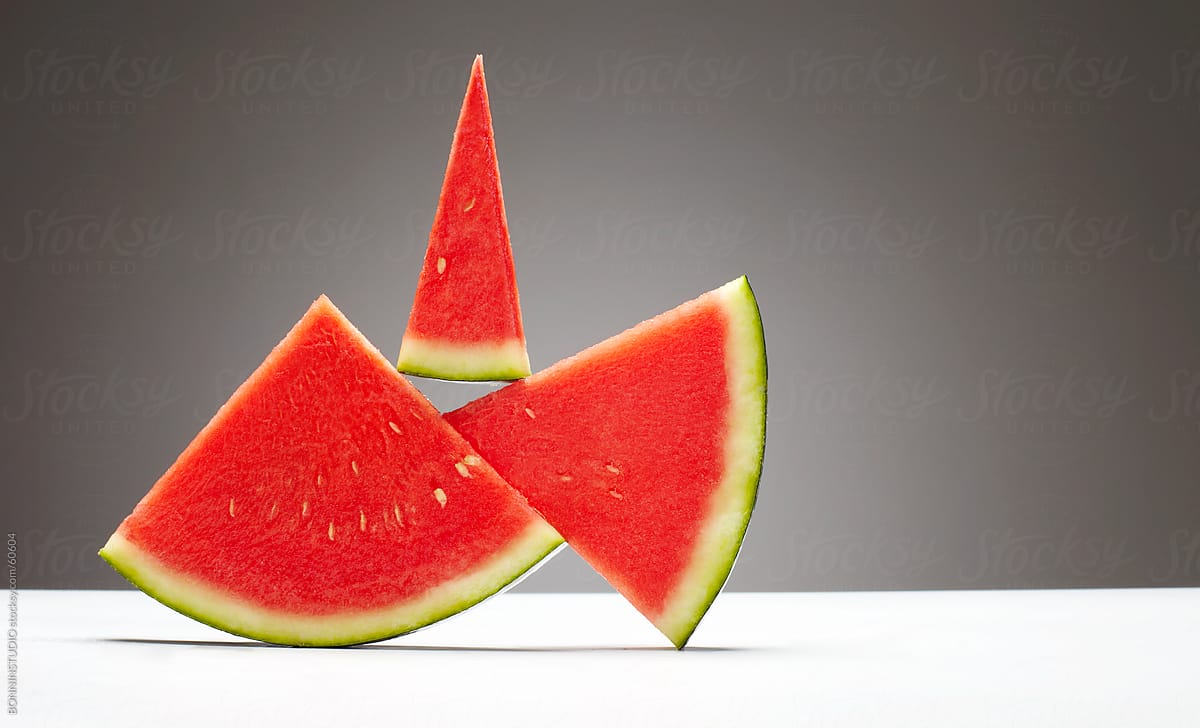 "Watermelon In Equilibrium." by Stocksy Contributor "BONNINSTUDIO ...