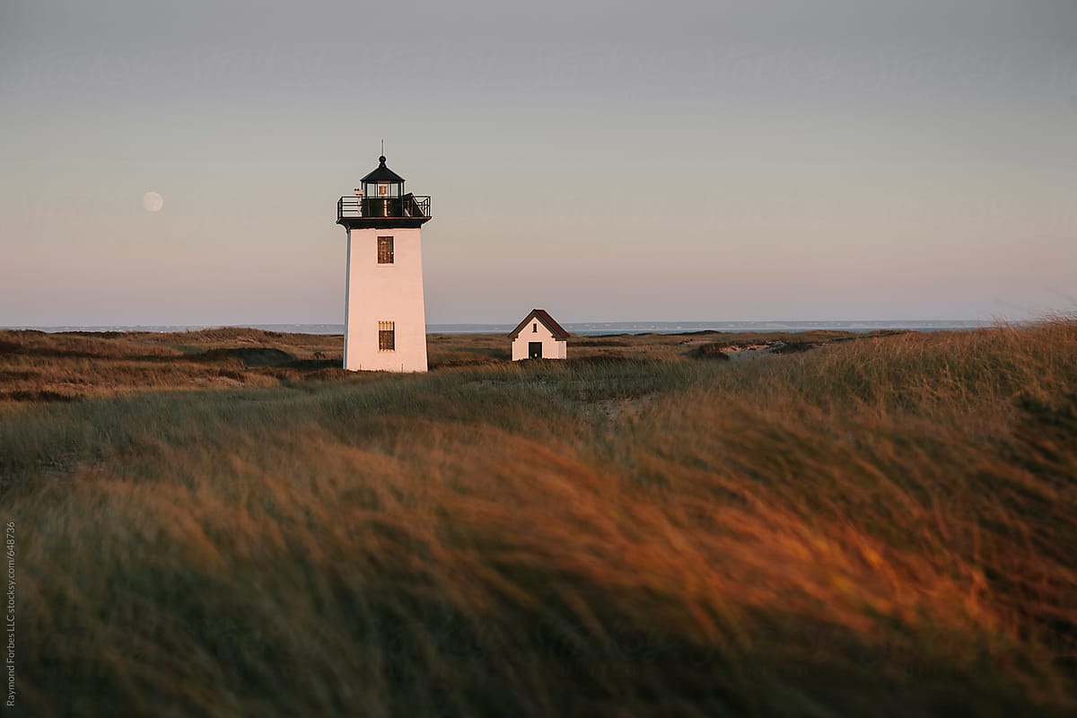 "Provincetown Cape Cod Lighthouse Landscape Dune Grass" by Stocksy ...